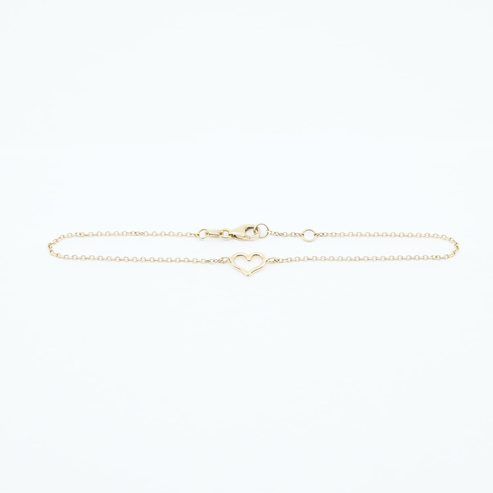 Armband Ankar med integrerat hjärta Guld 18K 1,2g Längd 17,5/18,5cm ...