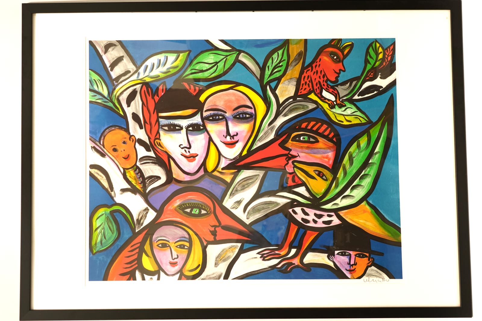 Färglitografi, Ulrika Hydman Vallien (1938-2018), “Kärleksbild ...