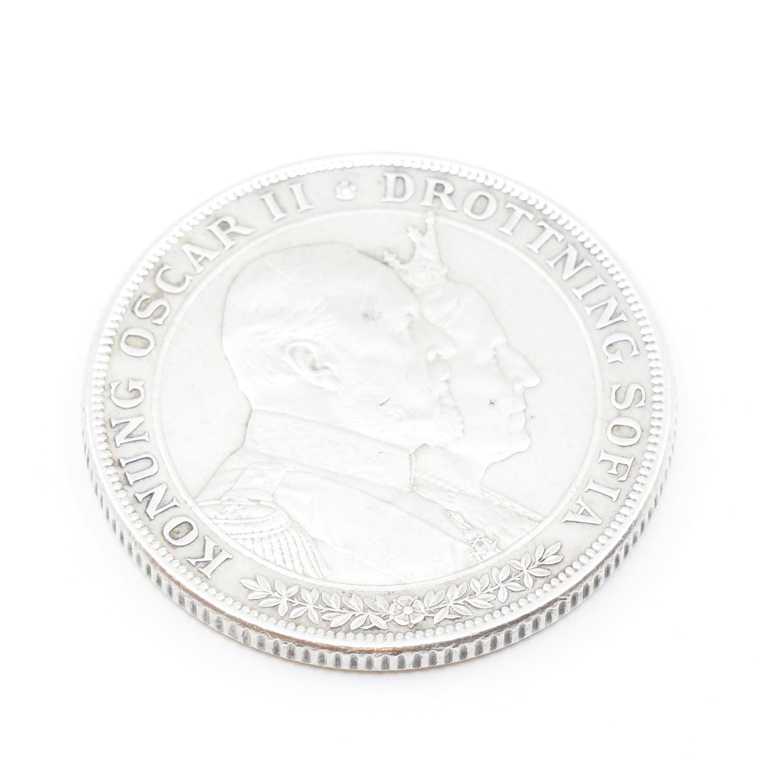 Mynt Silver S800 (80%) 15g – 2KR – Konung Oscar II Drottning Sofia den ...