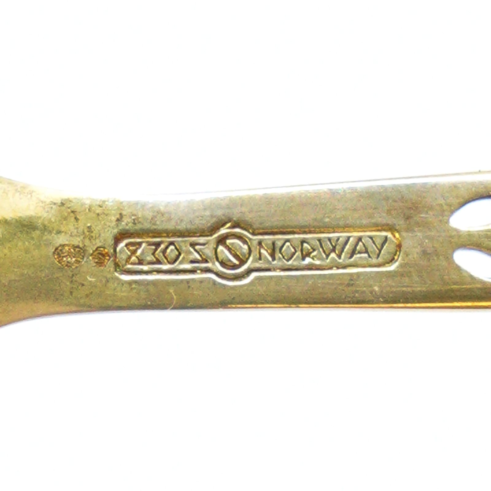 Kaffeskedar 6st ”Juvel” Förgyllt Silver S830 59,8g Längd 110mm från ...