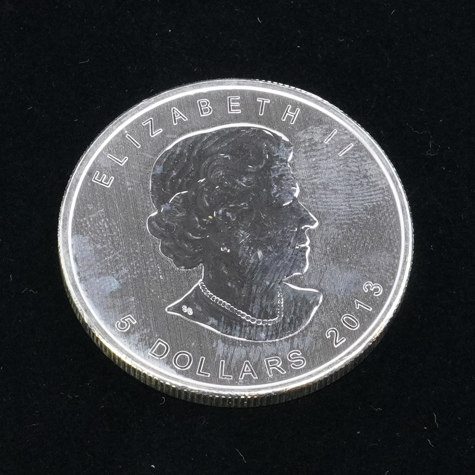 Mynt Silver S999,9 (99,99%), 31,1 gram, 5 Dollar, Elisabeth II, Kanada