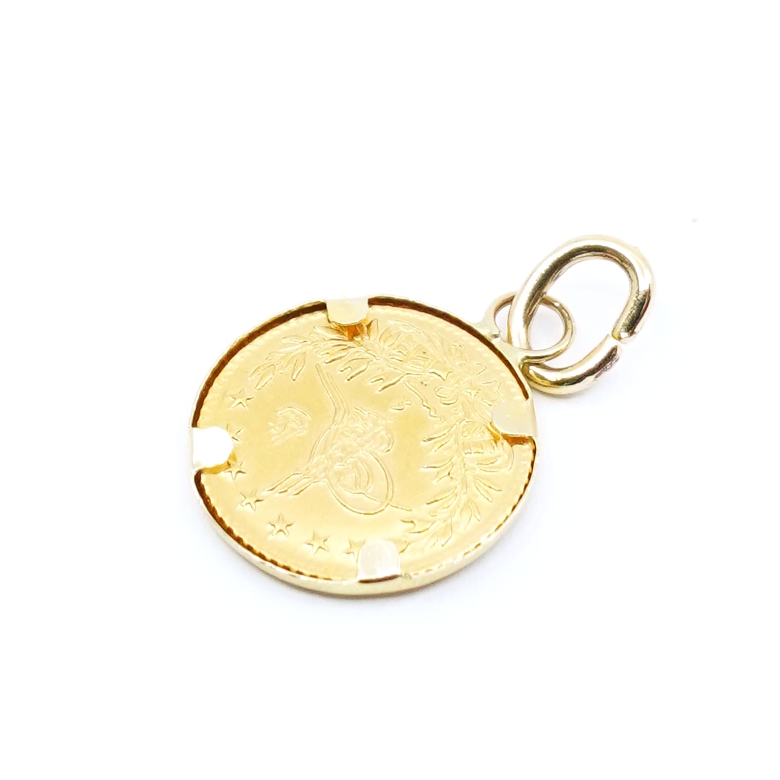 Hänge/berlock Mynt Guld i 21K Ram i 14K 2,0g Bredd 16mm Höjd 23mm